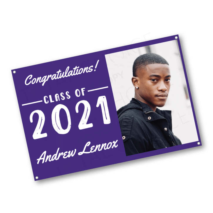 Color Block Graduation Banner Cards - Total Choice Shipping & Printing